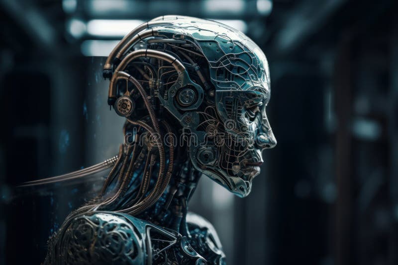 Female Android Stands Tall, a Symbol of the Exciting and Rapidly ...