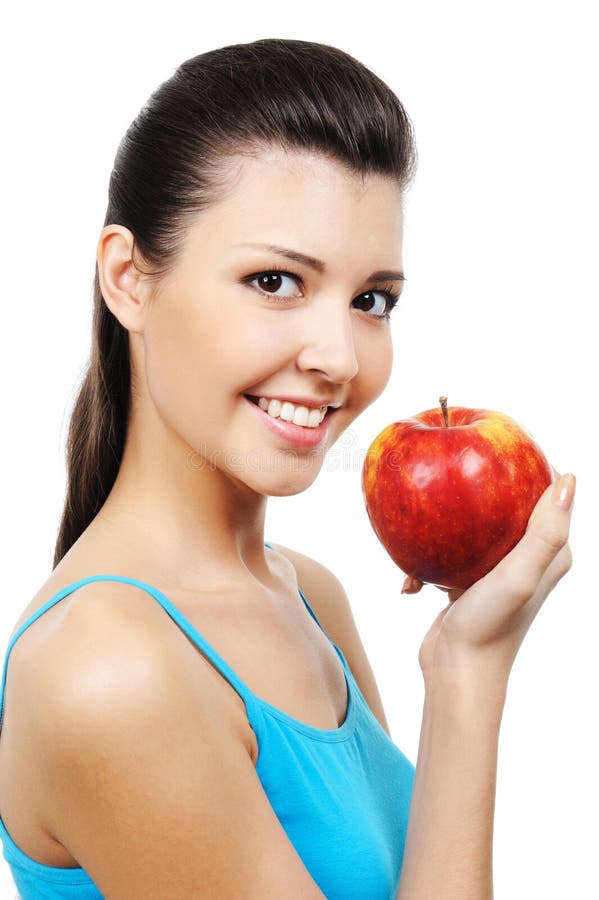 Female And Apple Picture. Image: 8895869