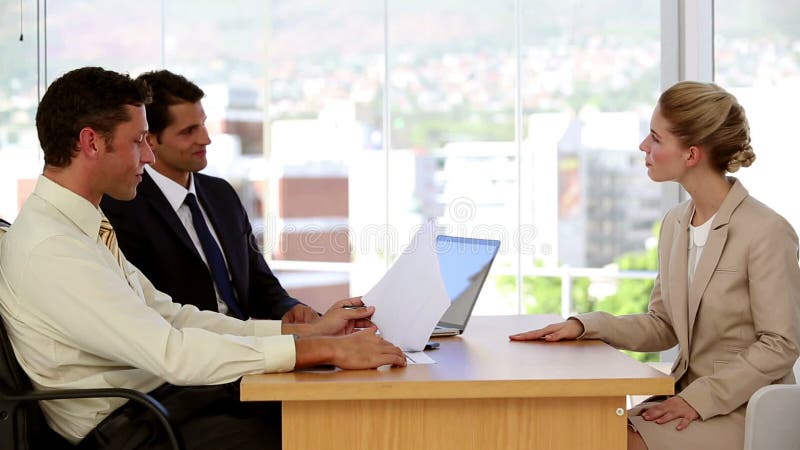 Female Job Applicant Entering Room for HR Interview, Women Employment ...