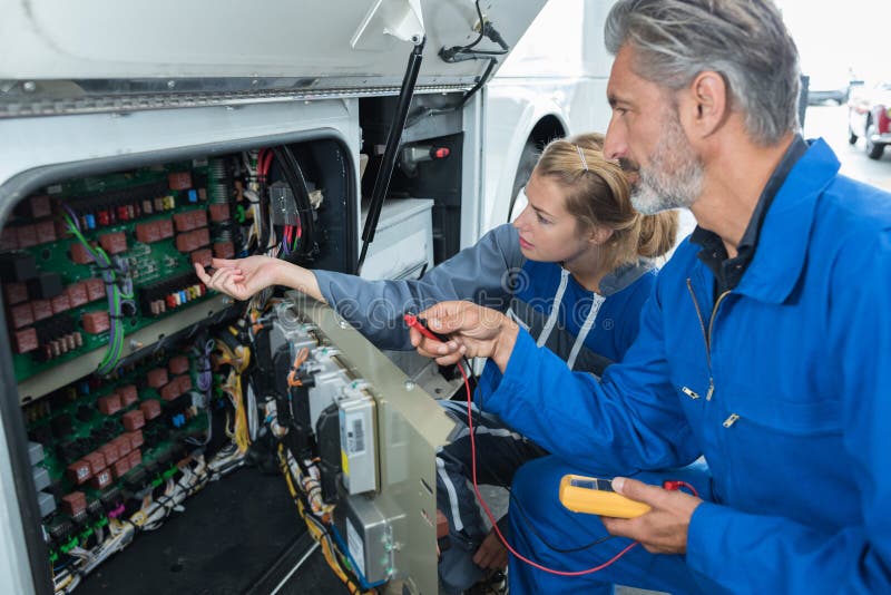 Engineers finishing work stock image. Image of storage - 3163351