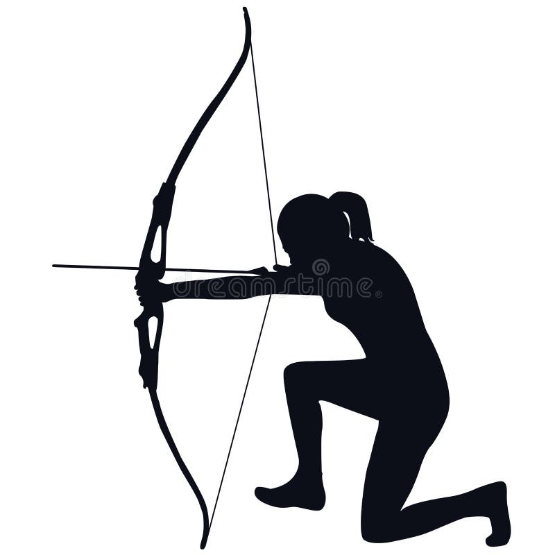Girl Archery Clipart
