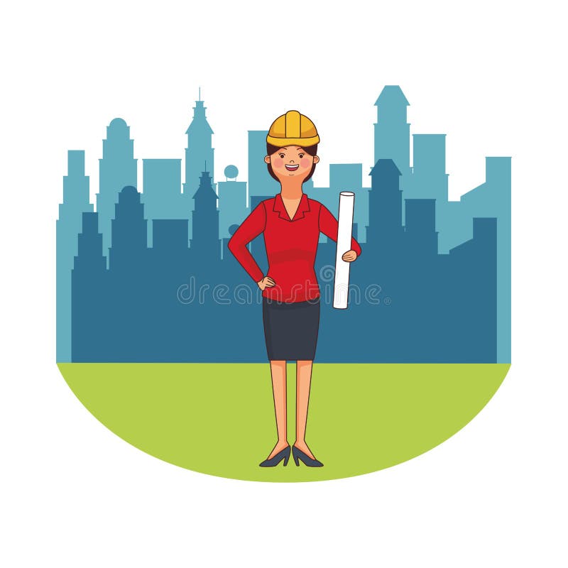 Female Architect and Receptionist Using Face Masks Stock Vector ...