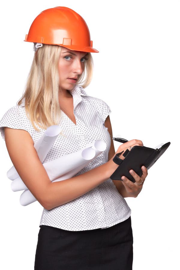 Female architect stock image. Image of professional, engineer - 12386433