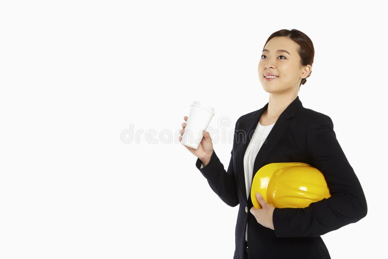 Female Architect Having a Drink Stock Photo - Image of individual ...