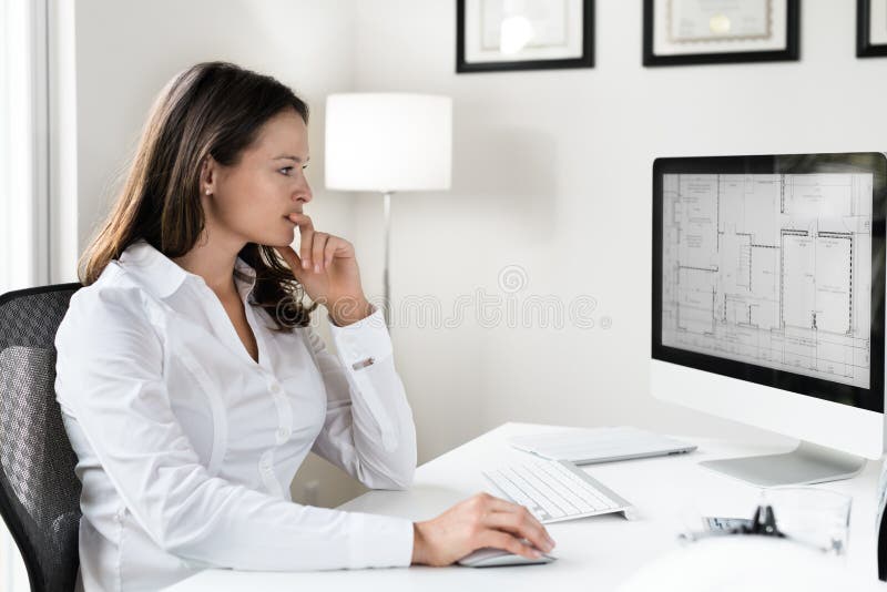 Female Architect stock photo. Image of interior, adult - 42985404