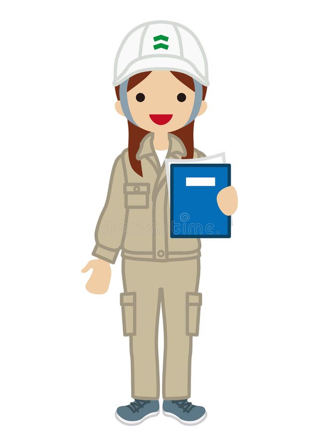 Female Architect, Professional Construction Worker Engineer Character ...