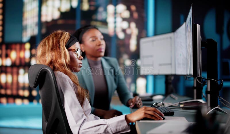 Female Architect Using CAD Software Stock Image - Image of virtual ...