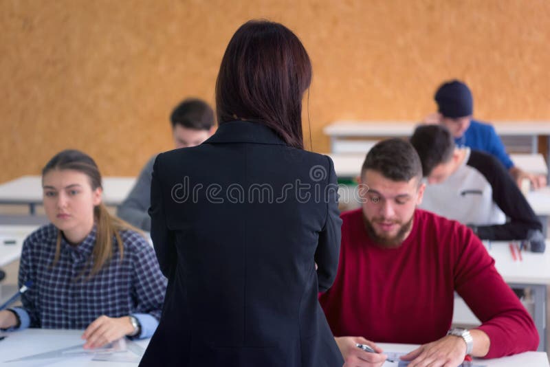 Female Architecture Teacher at Work. Female Professor Explain ...