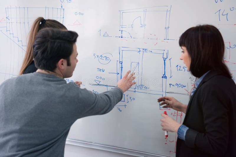 Female Architecture Teacher at Work. Female Professor Explain ...