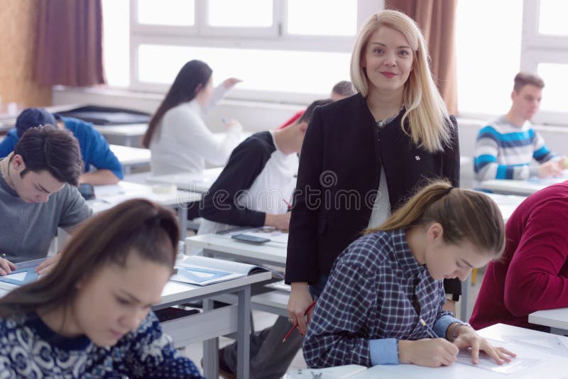 Female Architecture Teacher at Work. Female Professor Explain ...