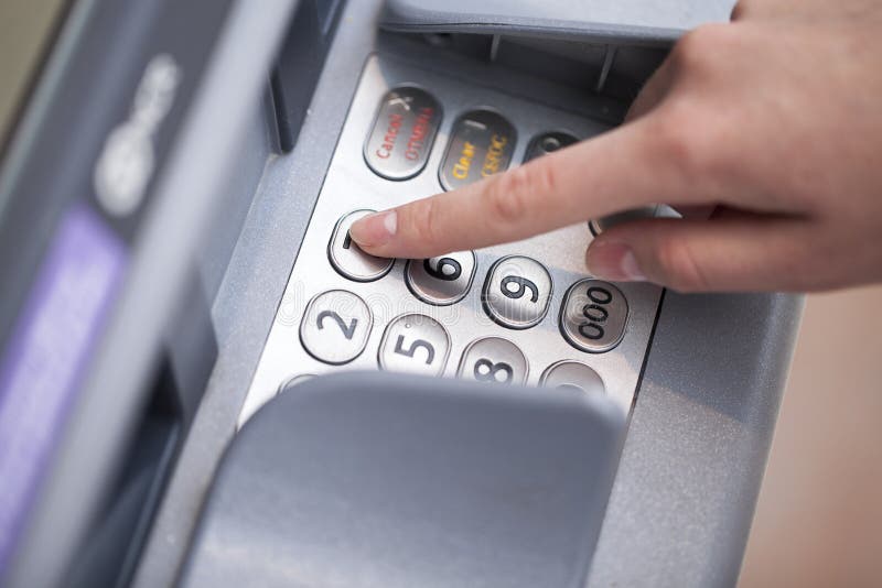 Female arms, ATM stock photo. Image of debit, bank, press - 82163554