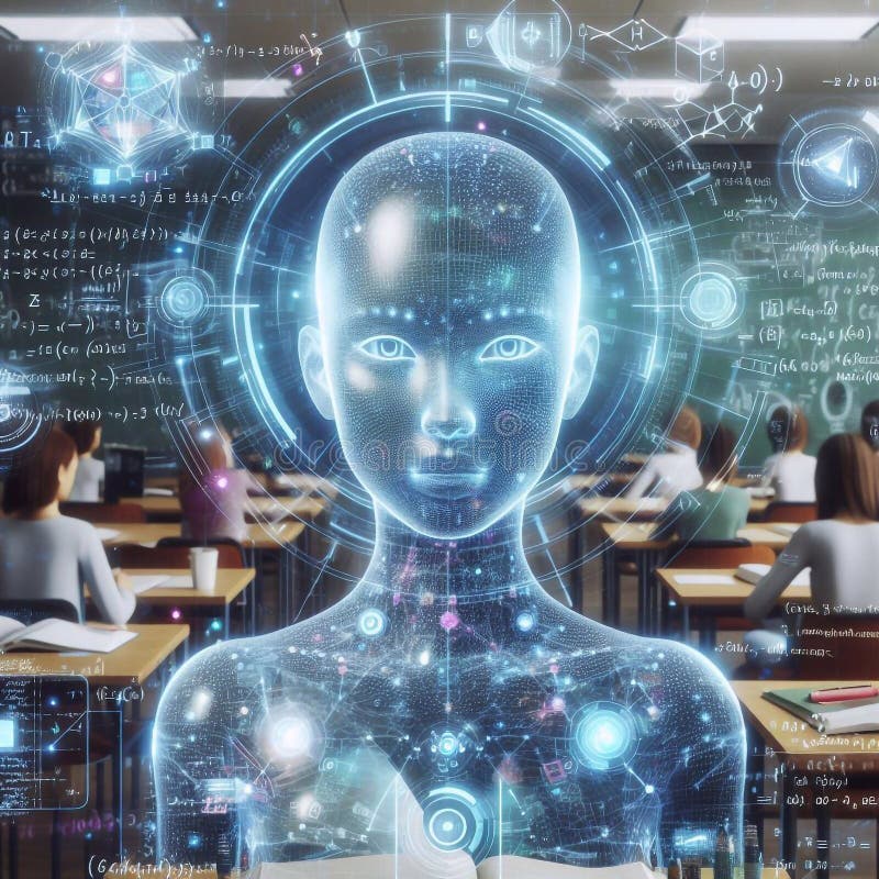 Female Artificial Intelligence is Learning. Generated AI Stock ...