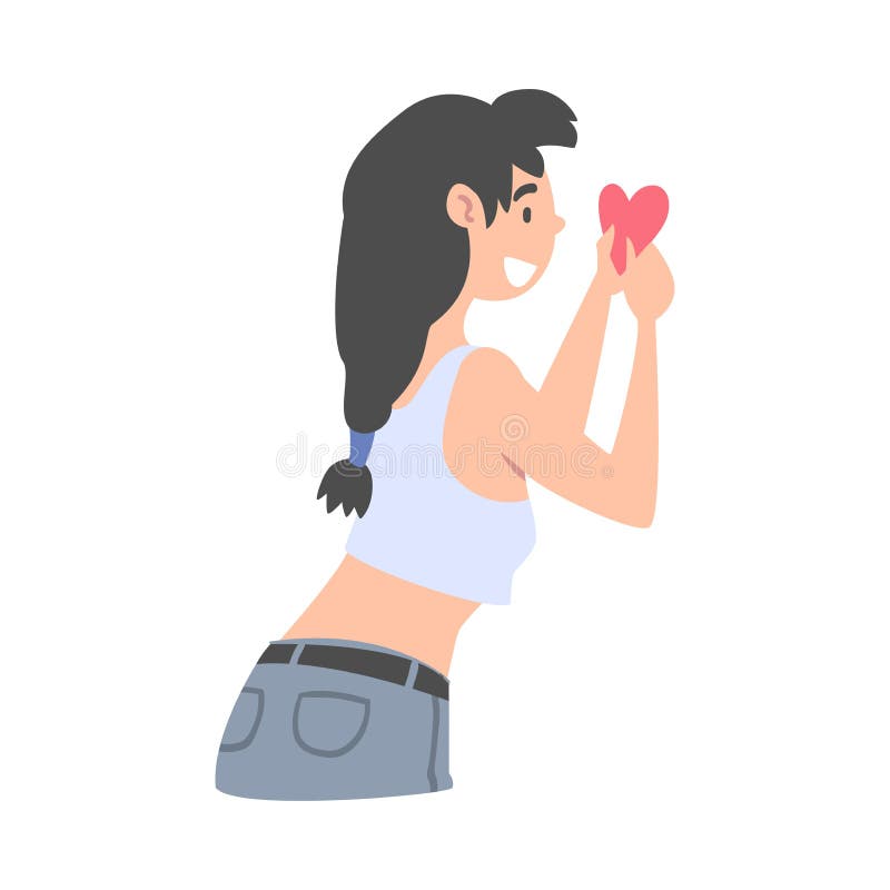 Female As Social Media Follower And Subscriber Showing Adoration Vector