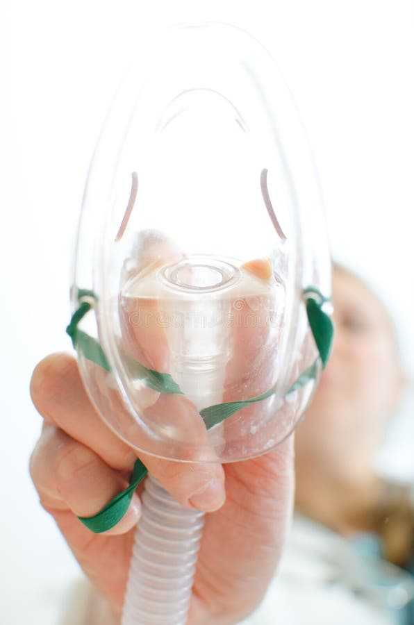 Female Assisitant Giving Gas Mask Stock Image - Image of operation ...