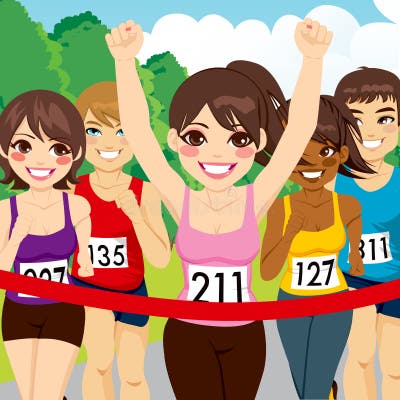 Cartoon Runner Winning Stock Illustrations – 567 Cartoon Runner Winning ...