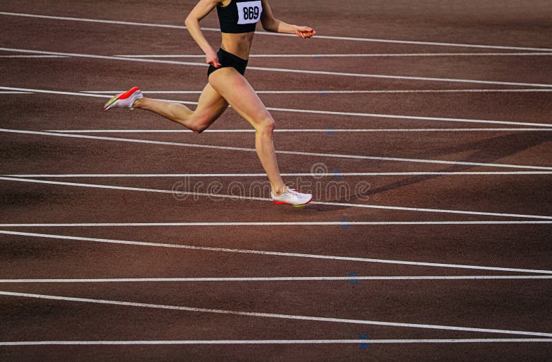 Female athlete running stock image. Image of outdoor - 268419883