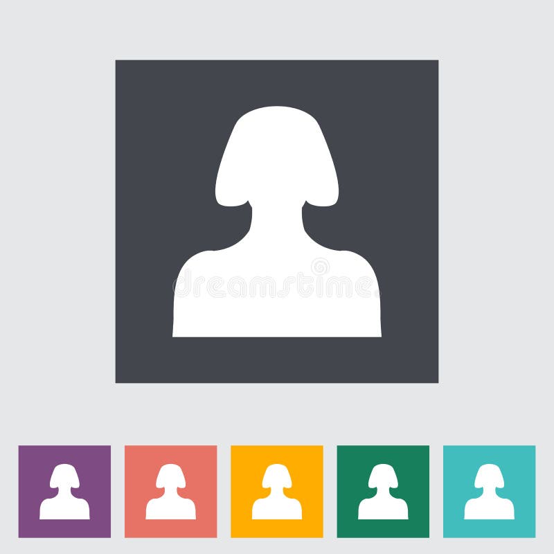 Female Avatar Flat Single Icon Stock Illustrations – 1,017 Female ...