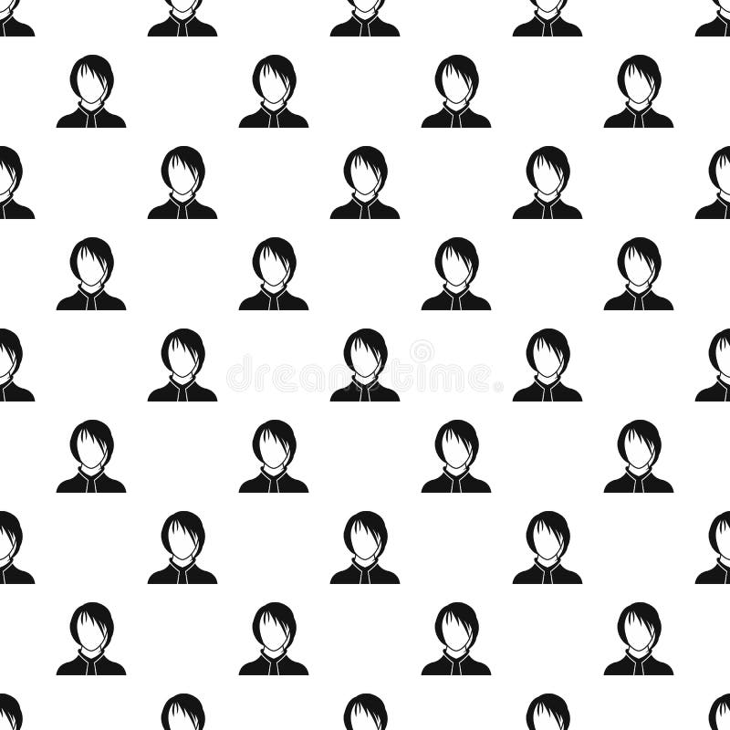 Female Avatar Pattern, Simple Style Stock Vector - Illustration of ...