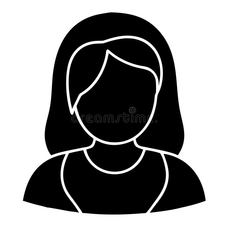Female Avatar Silhouette Vector for Profile Placeholder or User Design ...