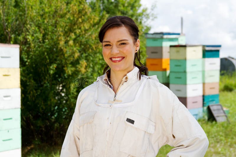 Female Beekeeper stock photo. Image of country, beekeeper - 36321906