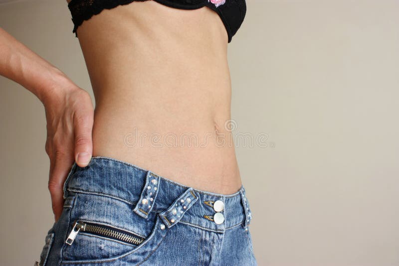 Female belly button stock image. Image of hand, figure - 10275097