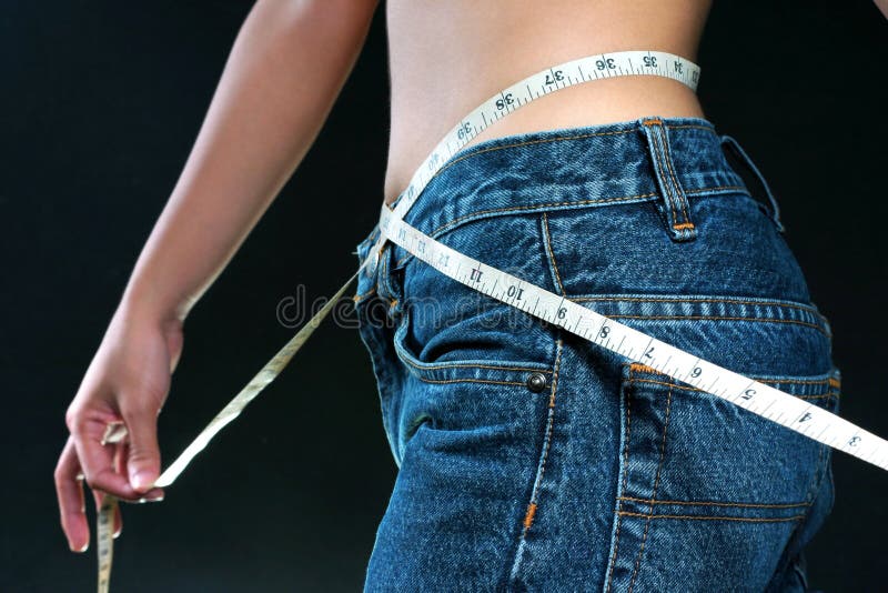 Female Belly with Tape Measure Stock Image - Image of beauty, fitness ...