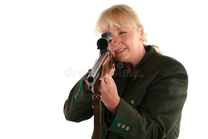 Female Blonde Huntress Going Hunting Stock Image - Image of gorgeous ...