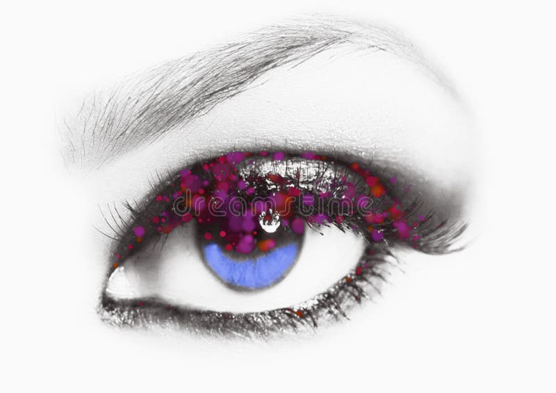 Blue and Purple Spheres on Blue Pattern Stock Illustration ...