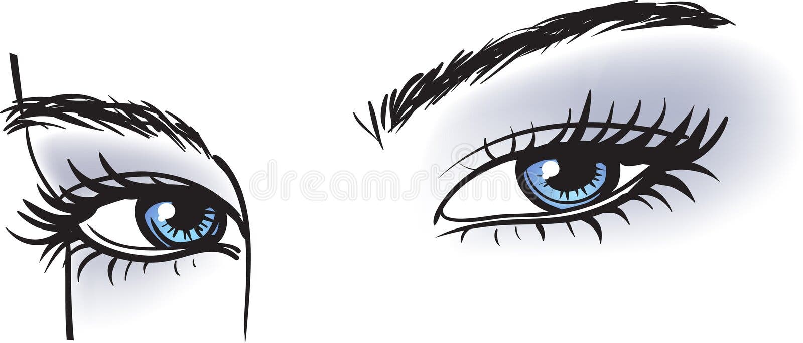Winking stock vector. Illustration of clarity, eyelashes - 37953371
