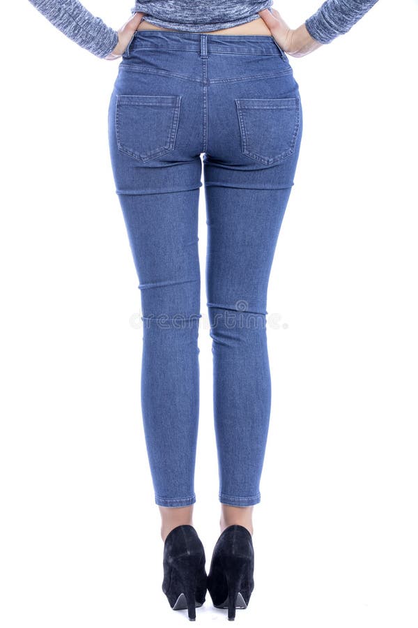 Female Body Part Denim Jeans, Back View Stock Photo - Image of denim ...