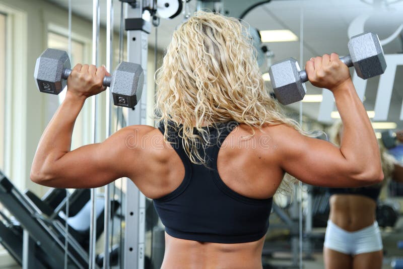 Female bodybuilder stock image. Image of strong, hair - 4302815