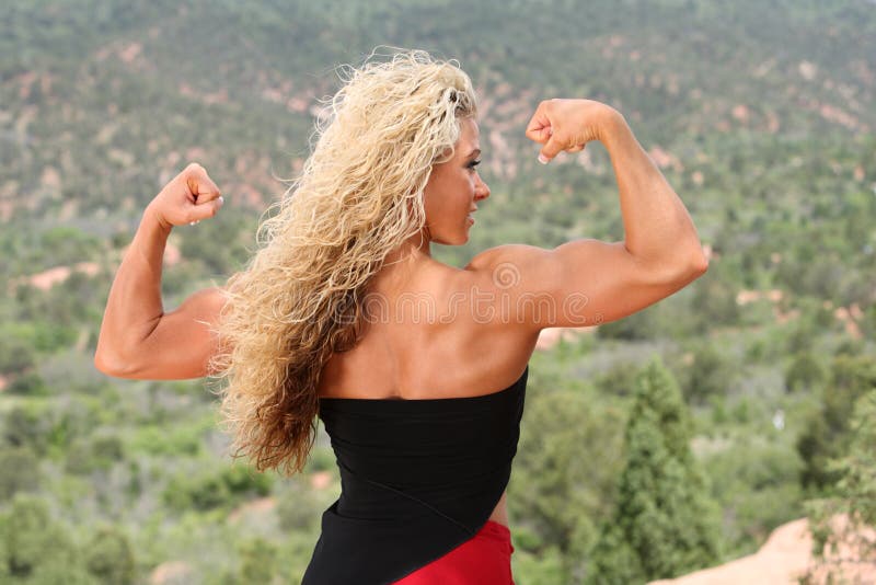 Female bodybuilder stock photo. Image of biceps, arms - 4284612