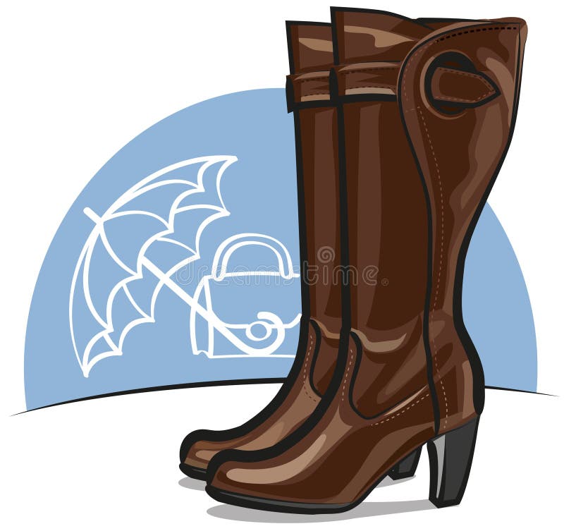 Brown Boot Print Clip Art