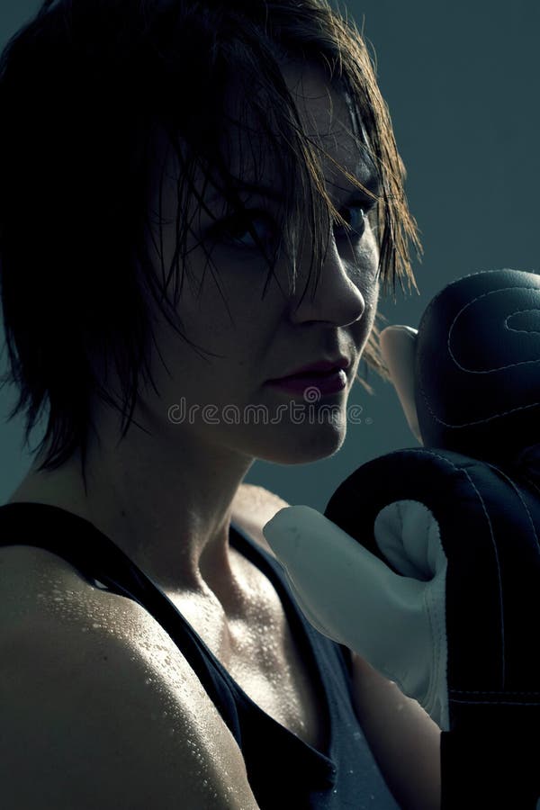 Female boxer stock photo. Image of brunette, athletic - 13579728
