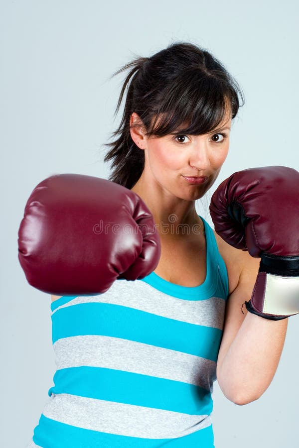 Female boxer stock image. Image of pretty, female, aggressive - 20351345