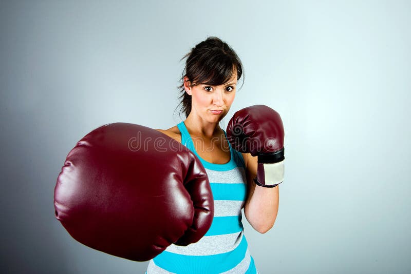 Female boxer stock image. Image of pretty, female, aggressive - 20351345