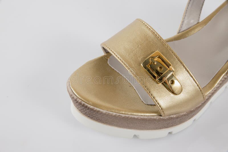 Female Brown Sandal, Top View. Stock Image - Image of clothing, modern ...