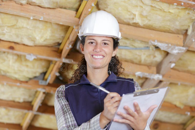 Female Builder with Clipboard Stock Photo - Image of closeup, clipboar ...