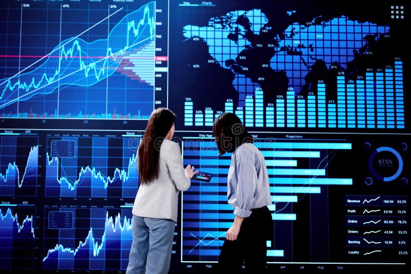 Female Business Analyst Developing Artificial Intelligence Dashboard ...