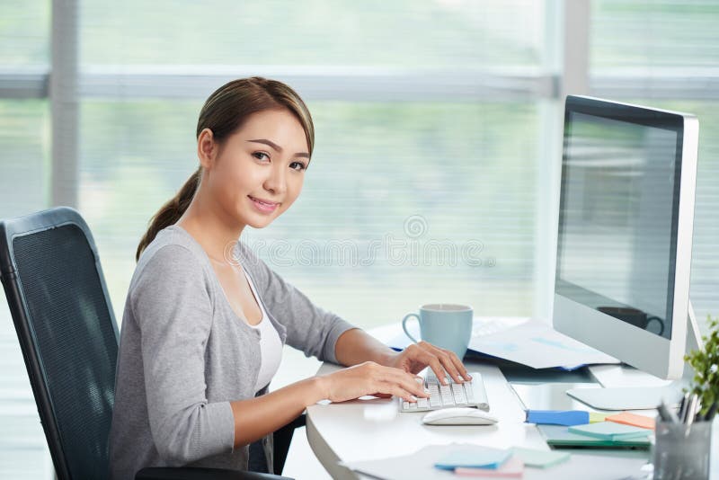 Female business executive stock photo. Image of cheerful - 95603698