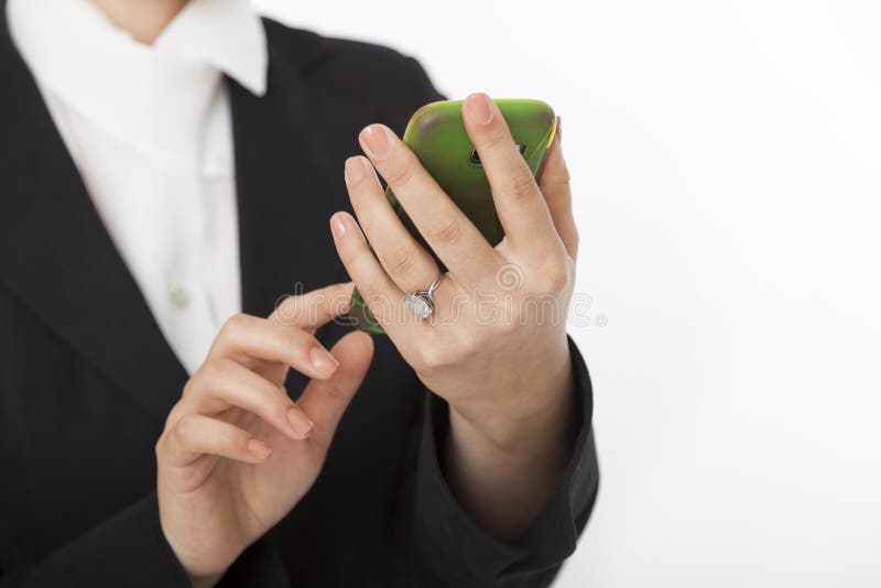 Female Business Professional Using Mobile Phone Stock Photo - Image of ...