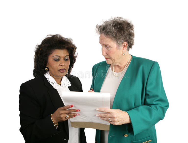 Female Business Team - Concerned Stock Photo - Image of interracial ...