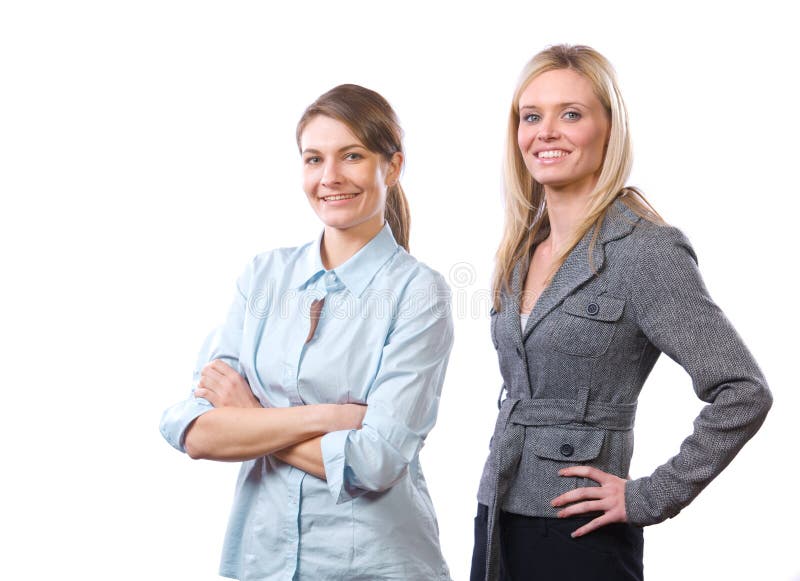 Female Business Team Isolated on White Stock Photo - Image of attitude ...