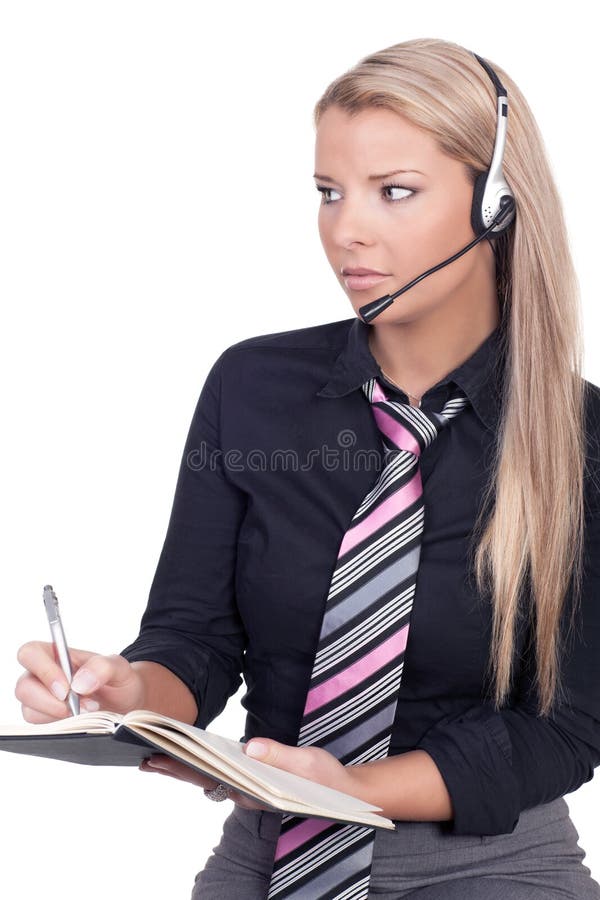 Confused call center agent stock image. Image of agent - 31800363