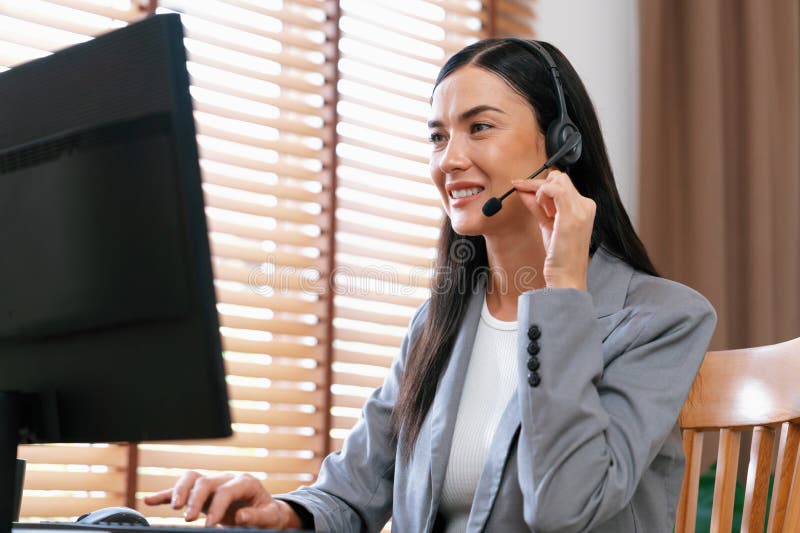 Female Call Center Operator or Customer Service Helpdesk Staff. Blithe ... Female Call Center Operator or Customer Service Helpdesk Staff. Blithe ...