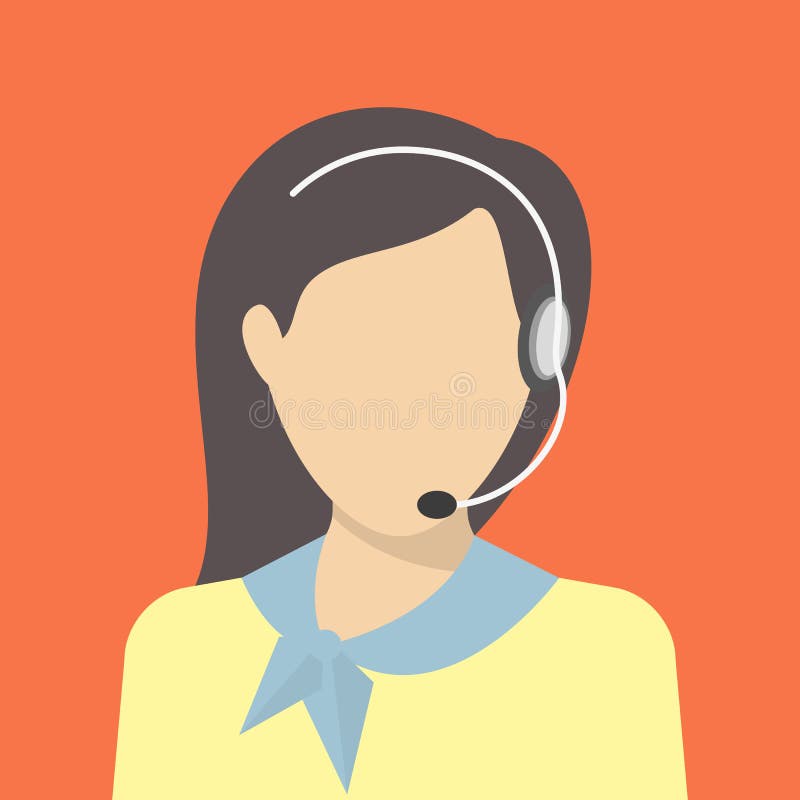 Female Call Center Operator Icon Set - Woman Avatar Collection ...