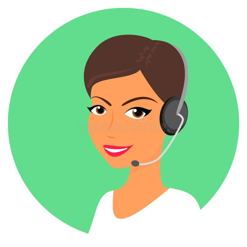 Female Call Center Avatar Icons Stock Vector - Illustration of business ...