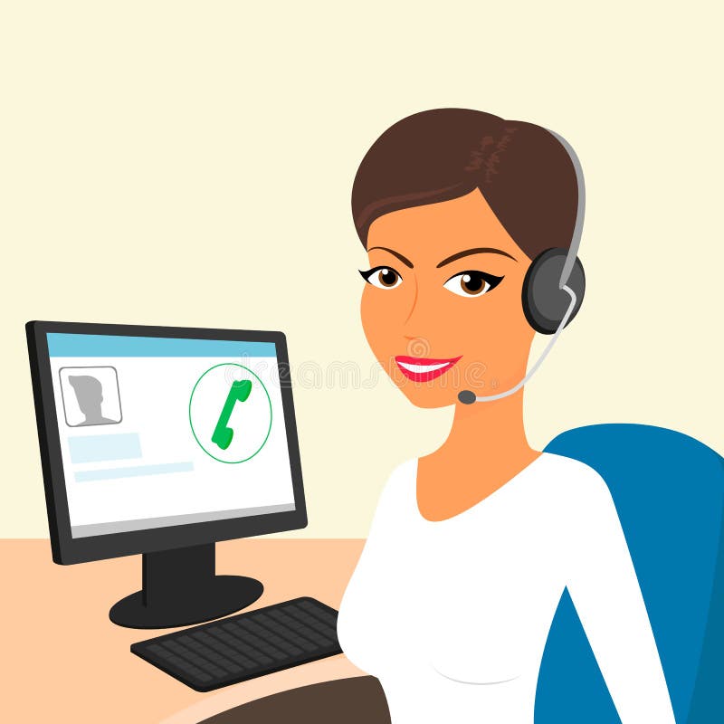 Female Call Center Avatar Icons Stock Vector - Illustration of business ...