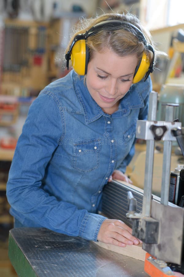 Carpentry Worker in a Manufacture Production Stock Image - Image of ...