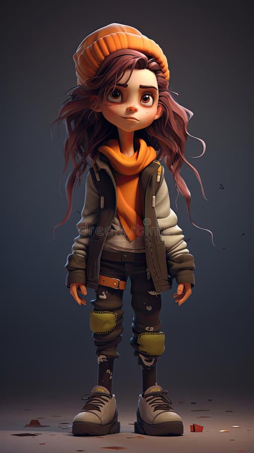 Female Cartoon Character stock illustration. Illustration of standing ...